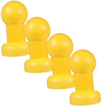 Cabilock 4 STÜCKE Trampolin Stangenkappen Gelbe Kunststoff Schutzkappen für Kindertrampoline Langlebige Ersatzteile Einfache Montage Kompatibel mit Diversen Tr