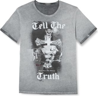 Key Largo Herren MT Stairway to Heaven Round T-Shirt, Silver (1107), XXL