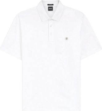 HUGO BOSS Homme, Tops, Blanc, Taille: L Boss - Hauts > Polo Chemises
