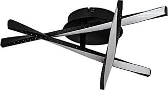 Eglo LED Deckenleuchte Adeje, minimalistische Deckenlampe aus Metall in schwarz und Kunststoff in wei&szlig;, Lampe Decke f&uuml;r Wohnzimmer, Schlafzimmer und Flur, 