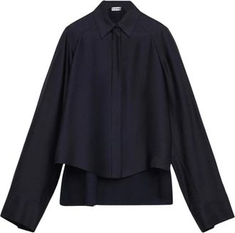 Loewe Femme, Blouses et Chemises, Bleu, Taille: 40 FR Cape Shirt