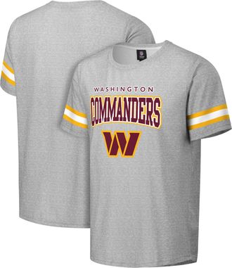 Foco NFL Herren-T-Shirt, offizielles Lizenzprodukt, Grau, Team-Farbe, Prim&auml;r-Logo, gew&ouml;lbtes Wordmark Performance, Rundhalsausschnitt, kurz&auml;rmelig, Washing