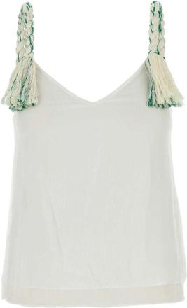J.W.Anderson Femme, Tops, Blanc, Taille: 34 FR D&eacute;bardeur Camisole &agrave; Bretelles Tress&eacute;es