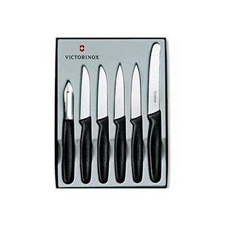 Victorinox by Swiss Army Swiss Classic Gem&uuml;semesser-Set 6-teilig, schwarz