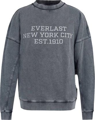 Everlast NYC Sweatshirt f&uuml;r Herren, Rundhalsausschnitt (verwaschenes Grau)
