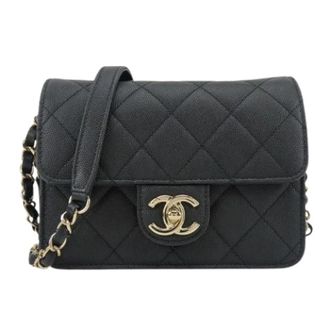 Chanel Sac bandouli&egrave;re vintage doccasion - Femme - Pre-owned - Noir - Taille: ONE Size