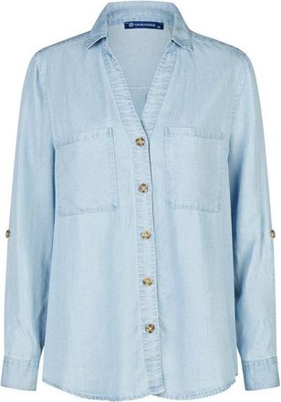 Navigazione Langarmbluse leichter Denimstoff