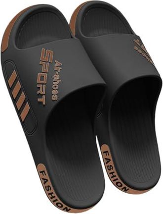 Generic Pantoufles anti-odeurs pour homme - Grande taille - Mules dint&eacute;rieur - Sandales pour femme - Antid&eacute;rapantes, PVC dor&eacute;, 33 EU