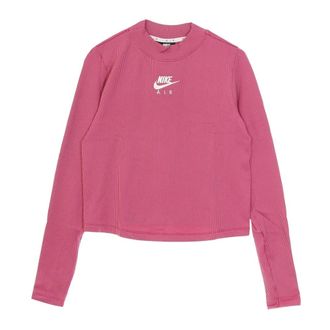 Nike Femme, Tops, Violet, Taille: 40 FR Haut de Sport Manches Longues Air Mock Rib