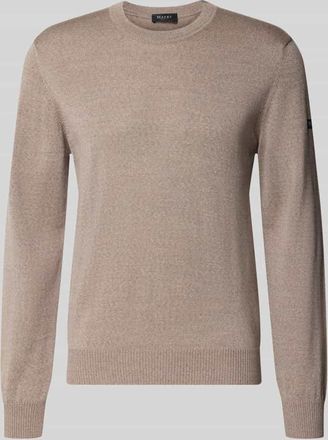 Maerz Strickpullover aus Schurwolle mit Label-Detail