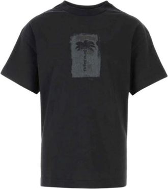 Palm Angels T-shirt en coton Palm Tree - Homme - Tops - Noir - Taille: L