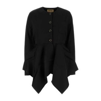 Uma Wang Schwarze Viskosemischungsjacke - - Jackets - Damen - Schwarzk - M