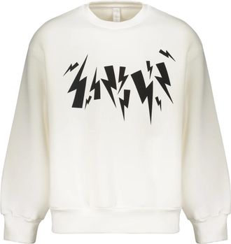 Neil Barrett Homme, Sweatshirts et sweats &agrave; capuche, Blanc, Taille: 2XL SweaT-shirt avec motif stylis&eacute; moderne