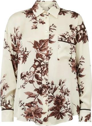 Liu Jo Femme, Blouses et Chemises, Multicolore, Taille: 42 FR Chemise en satin imprim&eacute;