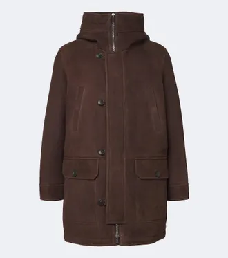 Yves Salomon Parka en daim et shearling