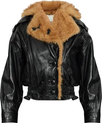 Isabel Marant Valina Lederjacke - - Jackets - Damen - Schwarzk - 2XS