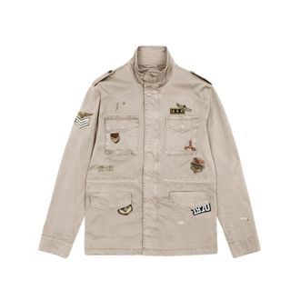 Gianni Lupo Stylische Sandfarbene Leichte Jacke - - Jackets - Herren - Beige - 2XL