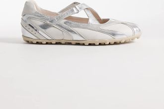 Bronx Gravit-yy - Baskets style ballerines - Blanc cass&eacute; et argent&eacute;