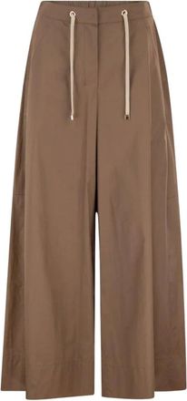 Max Mara Femme, Pantalons, Brun, Taille: 36 FR Wide Pantalons
