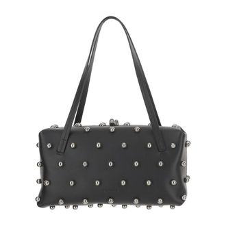 Jil Sander Nieten Leder Schultertasche - - Bags - Damen - Schwarzk - ONE SIZE