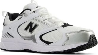New Balance Herren 408 Sneaker, White-Silver-Black, 38.5 EU
