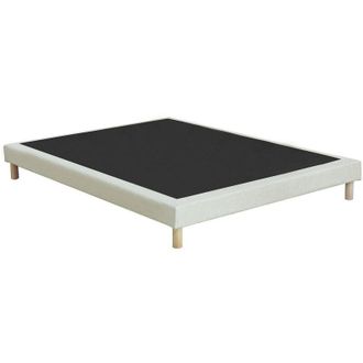 Vente-Unique Vente-unique - Sommier d&eacute;co tapissier 160 x 200 cm - Beige - kozani de ysm&eacute;e