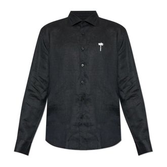 Palm Angels Homme, Chemises, Bleu, Taille: S Linen Shirt