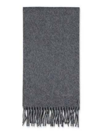 Max Mara T&uuml;cher & Schals - Wool Scarf With Embroidered Logo - Gr. unisize - in Grau - f&uuml;r Damen