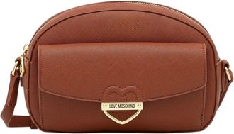 Love Moschino Femme, Sacs, Orange, Taille: ONE Size Sac bandouli&egrave;re avec plaque logo