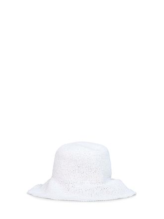 Toteme Womens Bucket Hat Paper Straw White