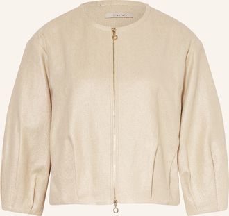 Lilienfels Lilienfels Blouson Mit 3/4-Arm Und Glitzergarn beige