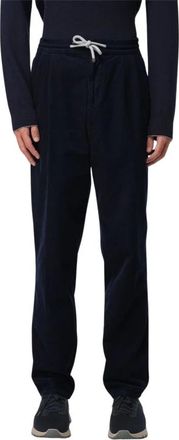 Brunello Cucinelli Homme, Pantalons, Bleu, Taille: S Pantalon en velours c&ocirc;tel&eacute;