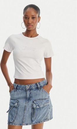 Juicy Couture T-Shirt Baby JCWCT126317 Wei&szlig; Slim Fit
