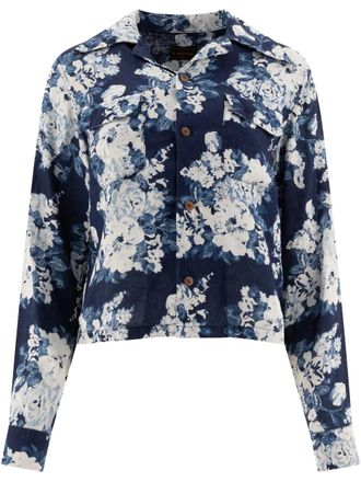 KAPITAL Champetre Discharge Hemd - Blau