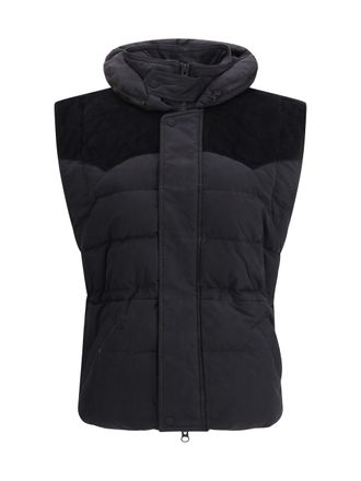 Isabel Marant Womens Padded Gilet Olfa Faded Black Outer: Polyamide Puffer Jackets