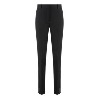 Versace Femme, Pantalons, Noir, Taille: 36 FR Pantalon avec D&eacute;tails Ornementaux sur le C&ocirc;t&eacute;