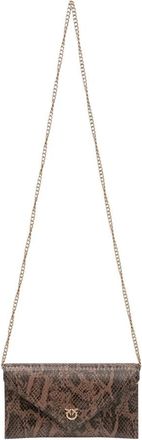 Pinko Pinko - Pochette plate Mini - Femme - Sacs - Brun - Taille: ONE Size