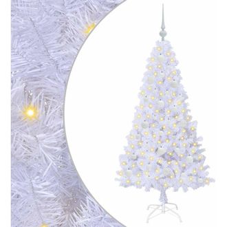 vidaXL K&uuml;nstlicher Weihnachtsbaum Wei&szlig; 150 cm PVC und Stahl vidaXL