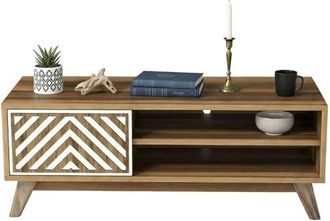 Dmora Couchtisch Markab 105x60x38.2h cm Braun 3 F&auml;cher