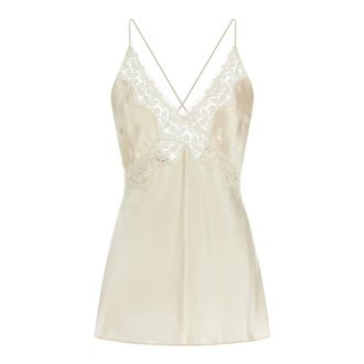 Alberta Ferretti Femme, Tops, Beige, Taille: 40 FR Satin Cami Top