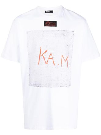 Raf Simons t-shirt &agrave; imprim&eacute; graphique - Blanc