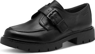 Tamaris Comfort Damen Slipper Rund mit Schnalle, Schwarz (Black Nappa), 42 EU