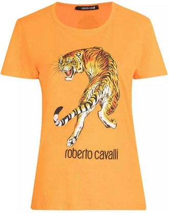 Roberto Cavalli T-Shirt Firenze RC Tiger Logo Cotton geh&ouml;rt zur ikonischen Hauptkollektion