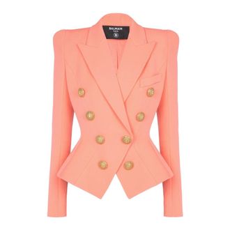 Balmain Femme, Vestes, Rose, Taille: 34 FR Veste &agrave; 8 boutons et taille cintr&eacute;e