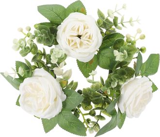 Amosfun Kerzenring Kranz Künstliche Tulpen Gefälschte Blumen Vase Mit Blumen Party Dekorationen Kerzenhalter Strauß Rosen Künstliche Blumen Kunstblumen Aus Se