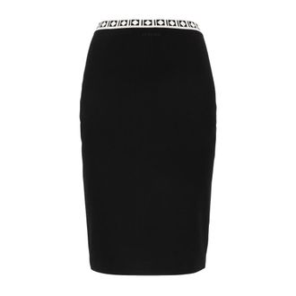 Versace Rock mit geometrischem Bund - - Skirts - Damen - Schwarzk - M