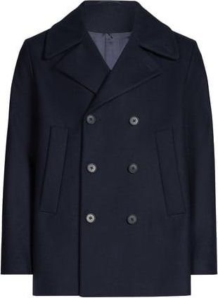 Saison 1865 Gabin Kragen Wolle Gabin Mantel - Blau