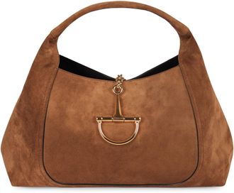 Gucci Womens Shoulder Bag Softbit Maxi Pepper Brown Calf Handbags Hand