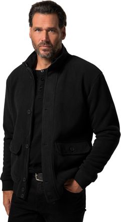 JP1880 Herren gro&szlig;e Gr&ouml;&szlig;en &Uuml;bergr&ouml;&szlig;en Menswear L-8XL Fleeceblouson, Teddyfutter, Stehkragen, Doppeltaschen, bis 8 XL schwarz XL 831302100-XL