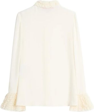 Valentino Garavani Georgette-Bluse - Weiß